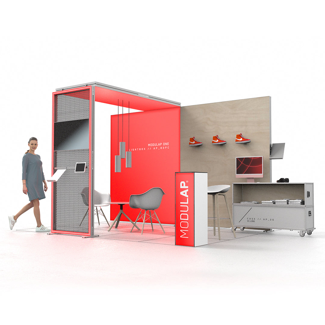 Modulap ONE LED Messestand Set H-03 – Messe-Shop24